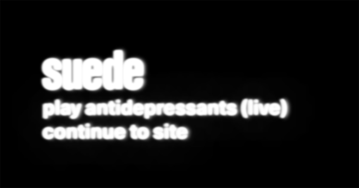 Suede - Antidepressants (live)